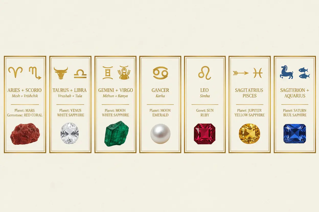 Sun Signs Complete Guide: Zodiac Dates, Meanings, Gemstones & Planets ...